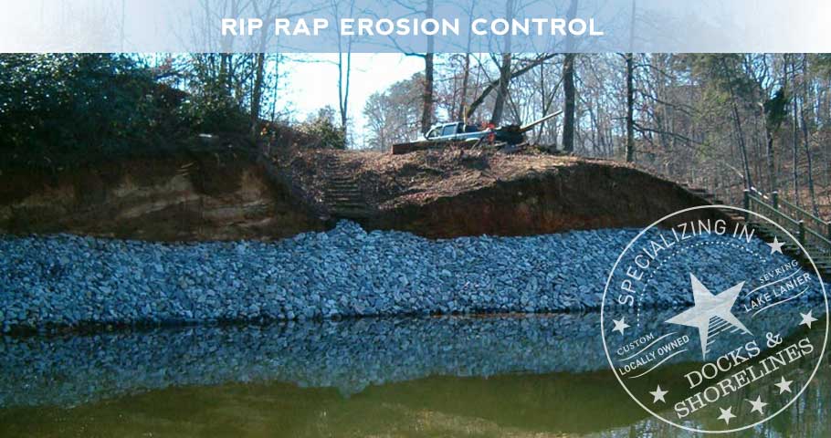 Rip Rap Erosion Control | Boat Dock Works